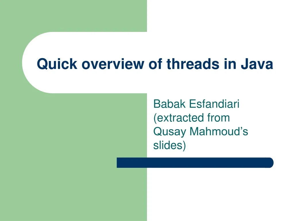 PPT - Threads in Java - Overview, Benefits, and Pitfalls PowerPoint ...
