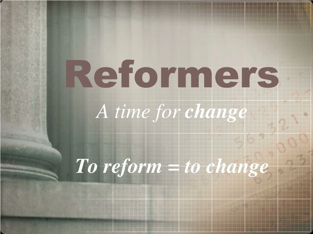 PPT - Reformers PowerPoint Presentation, free download - ID:9651077