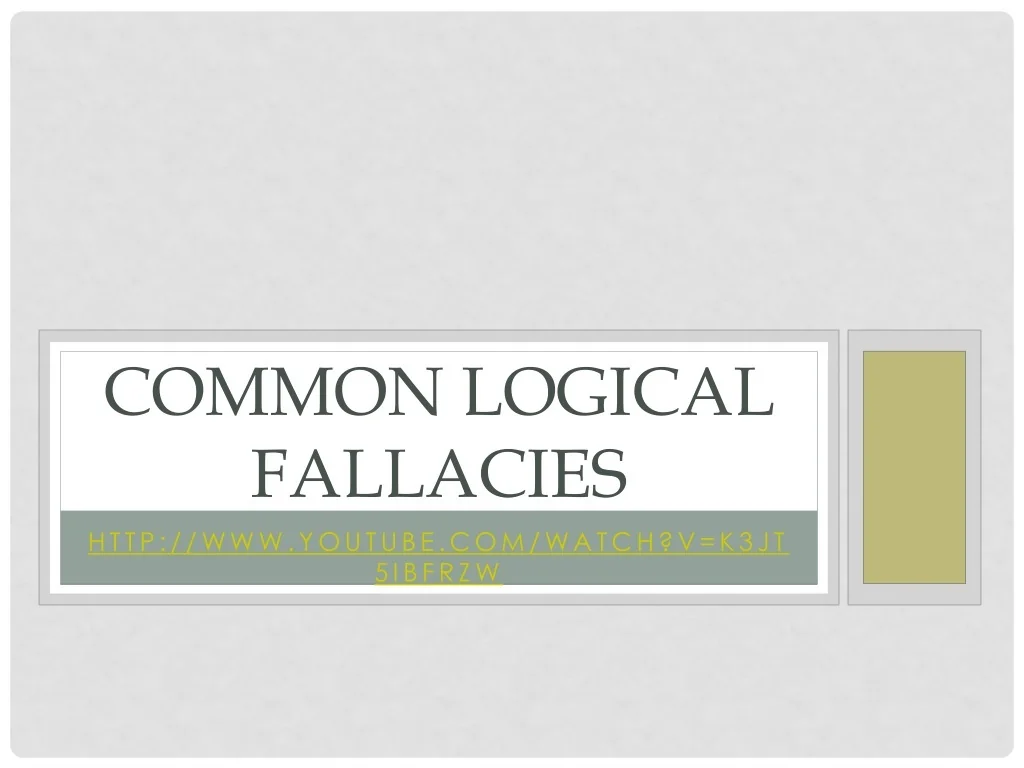 PPT - Common Logical Fallacies PowerPoint Presentation, free download ...