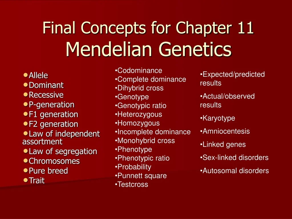 PPT - Mendelian Genetics: Concepts and Revelations PowerPoint ...