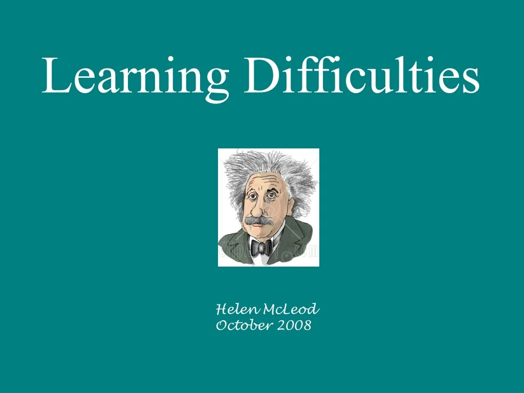 PPT - Learning Difficulties: Key Principles and Strategies PowerPoint ...