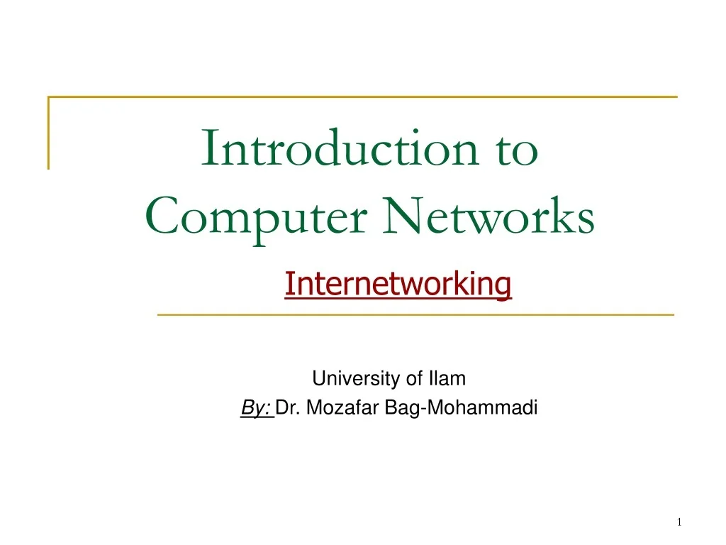 PPT - Introduction to Computer Networks PowerPoint Presentation, free ...