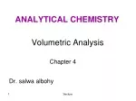 PPT - Chapter 5 Volumetric Analysis PowerPoint Presentation, free ...