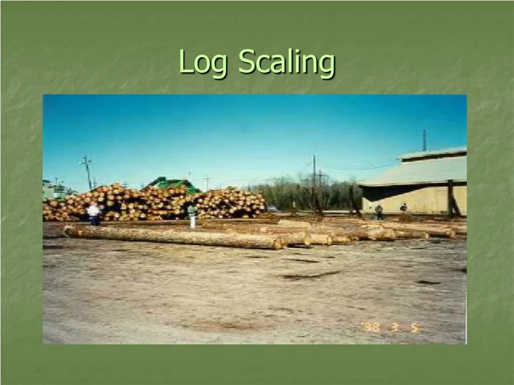 PPT - Log Scaling in Timber Industry PowerPoint Presentation, free ...