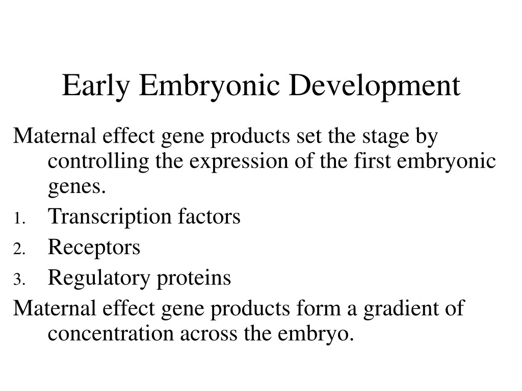 PPT - Early Embryonic Development PowerPoint Presentation, free ...