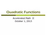 PPT - Algebra 2 Chapter 5 Notes Quadratic Functions PowerPoint ...