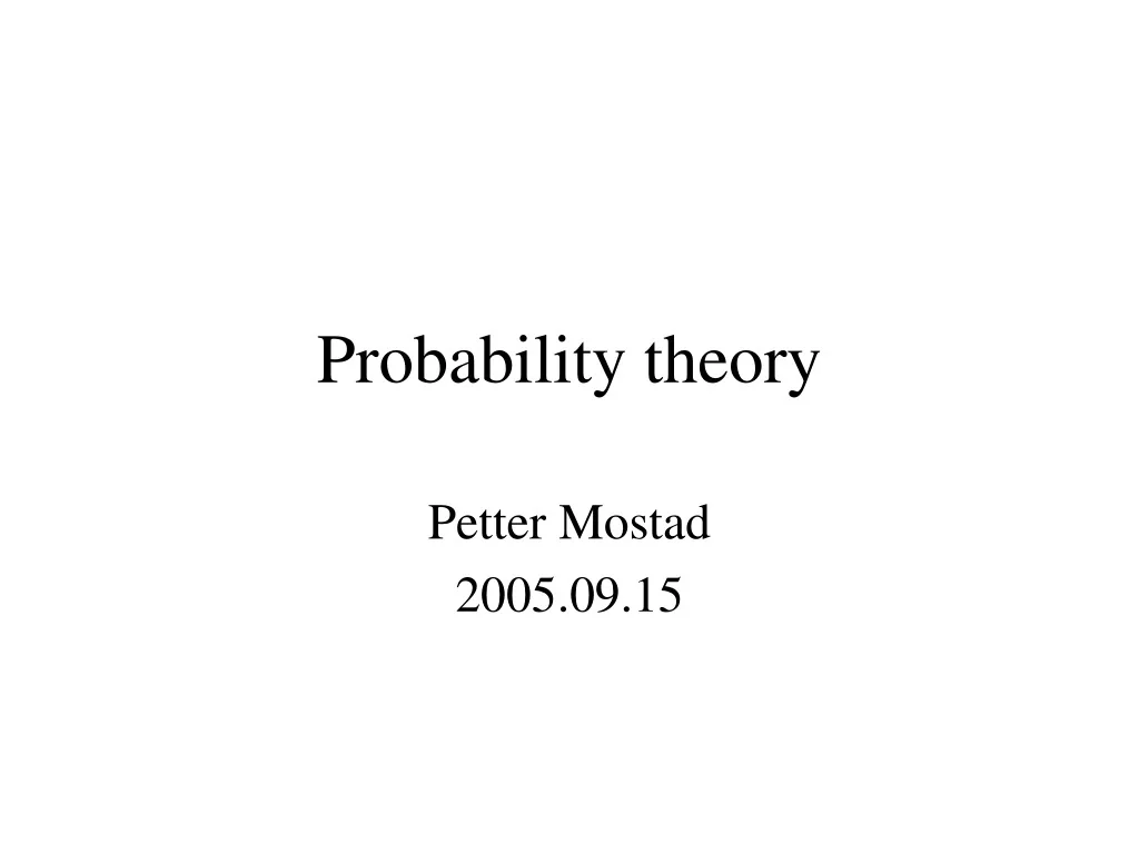 PPT - Comprehensive Guide to Probability Theory Fundamentals PowerPoint ...