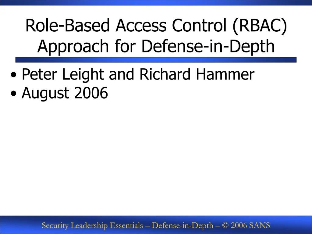 PPT - Maximizing Security: Role-Based Access Control (RBAC) Approach ...