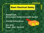 PPT - BASIC ELECTRICAL SAFETY PowerPoint Presentation, free download ...