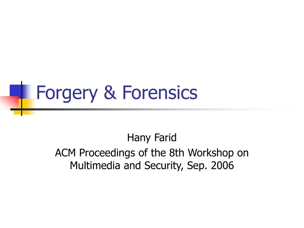 PPT - Digital Forgery Detection Analysis PowerPoint Presentation, free ...
