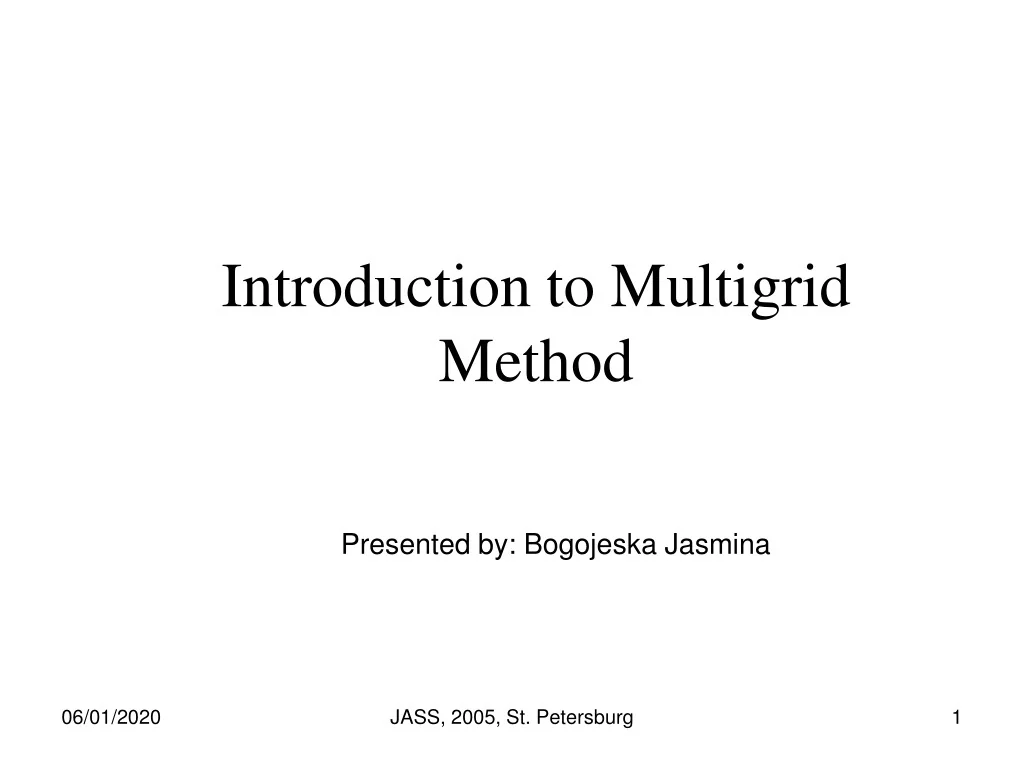 Ppt Introduction To Multigrid Method For Efficient Computational 0373