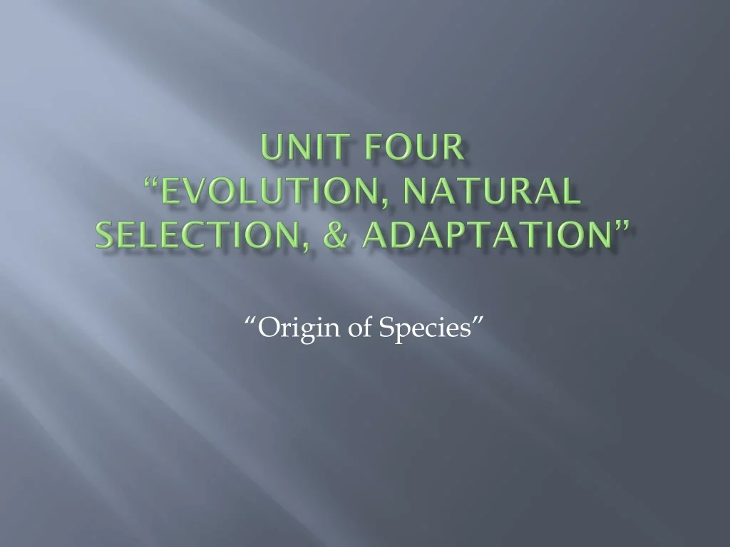 PPT - Darwin's Voyage, Theories, & Evidence: Evolution in Nature ...