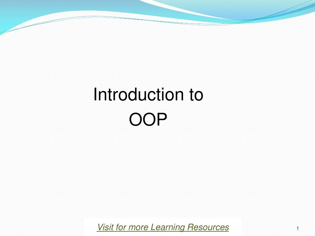 PPT - Introduction to OOP PowerPoint Presentation, free download - ID ...