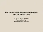 PPT - Astronomical Observational Techniques and Instrumentation ...