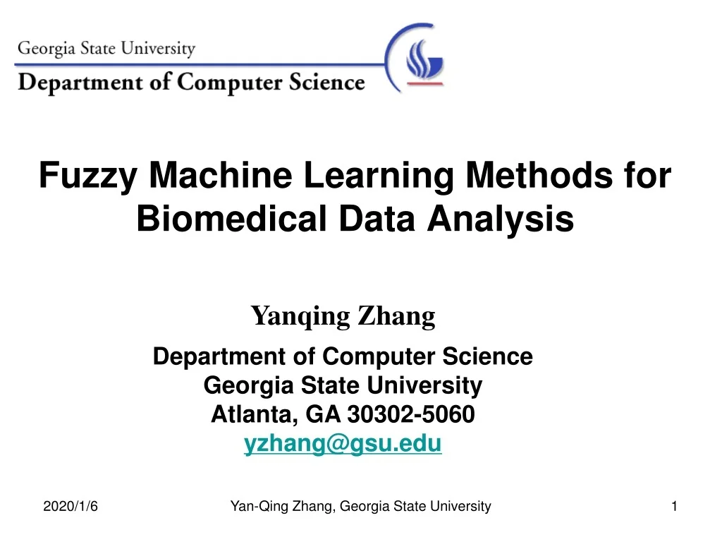 PPT - Fuzzy Machine Learning Methods for Biomedical Data Analysis ...