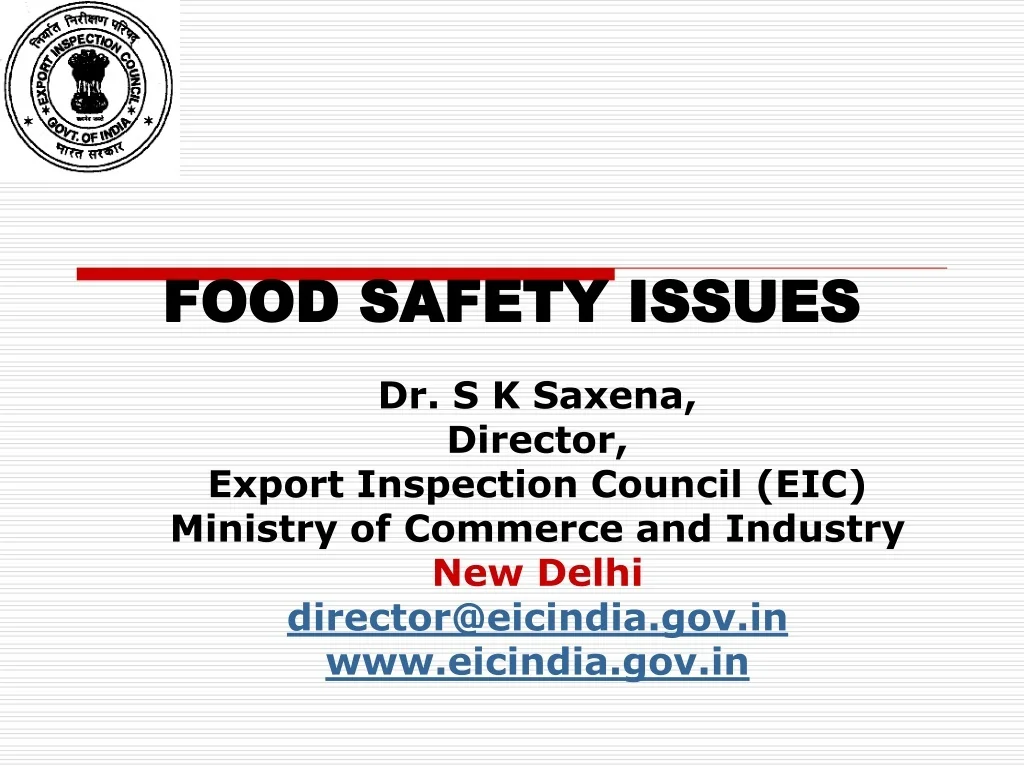 PPT - FOOD SAFETY ISSUES PowerPoint Presentation, free download - ID ...