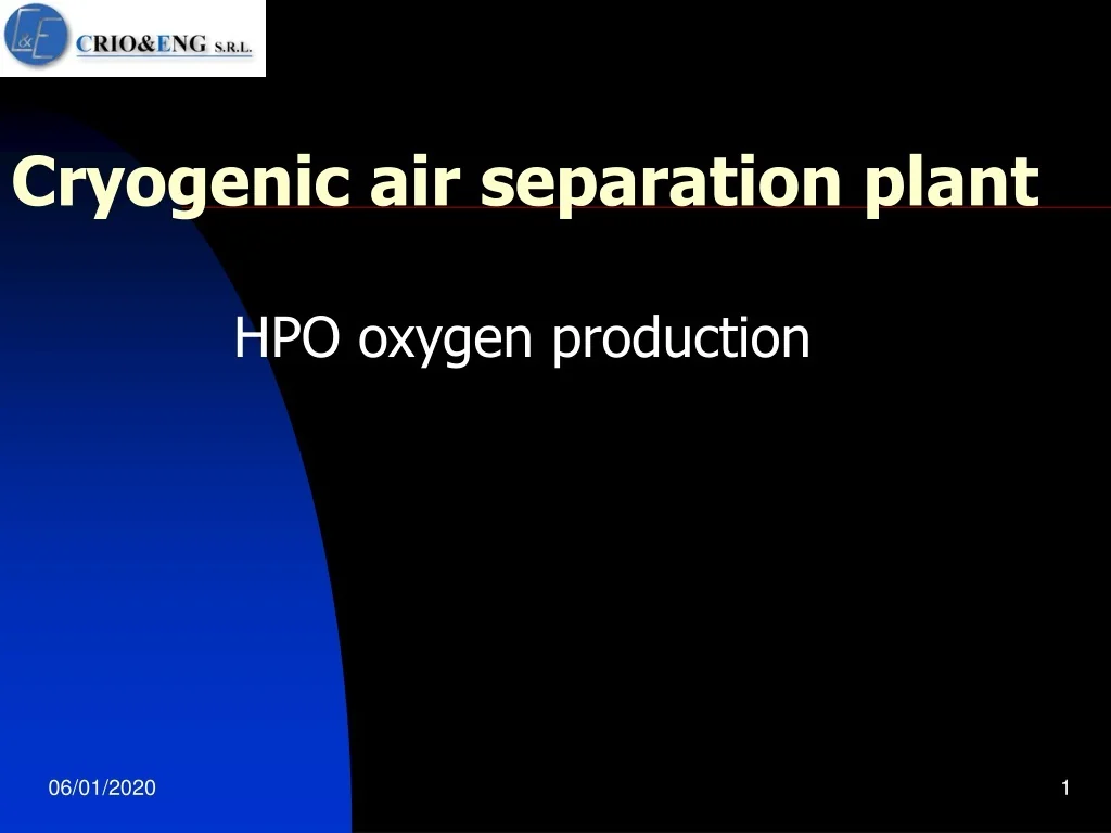 PPT - Cryogenic Air Separation Plant: HPO Oxygen Production System ...