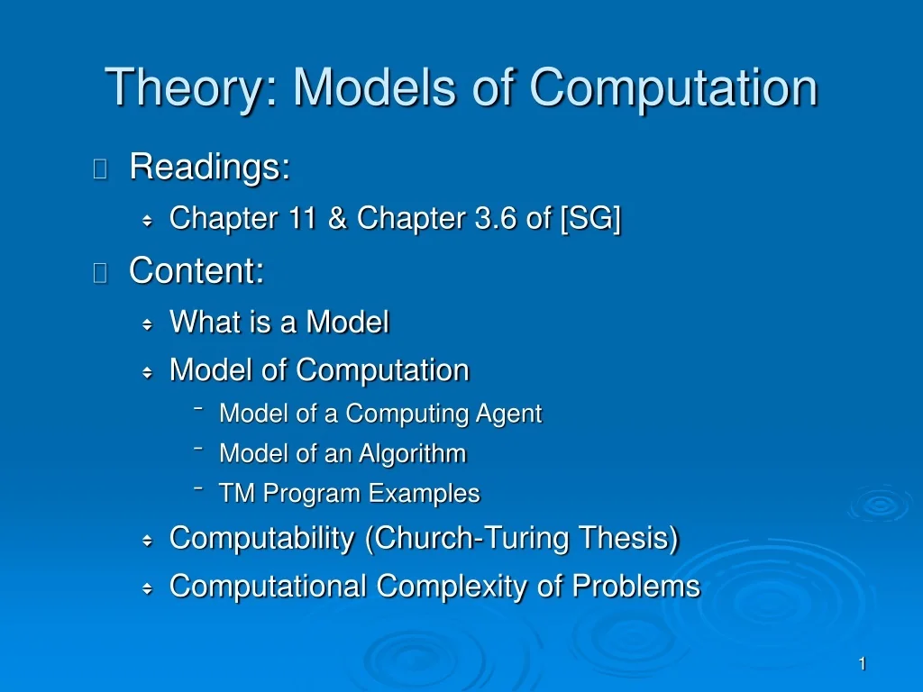 PPT - Models of Computation in Theory PowerPoint Presentation, free ...
