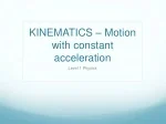 PPT - Kinematics equations for motion with constant acceleration PowerPoint Presentation - ID ...