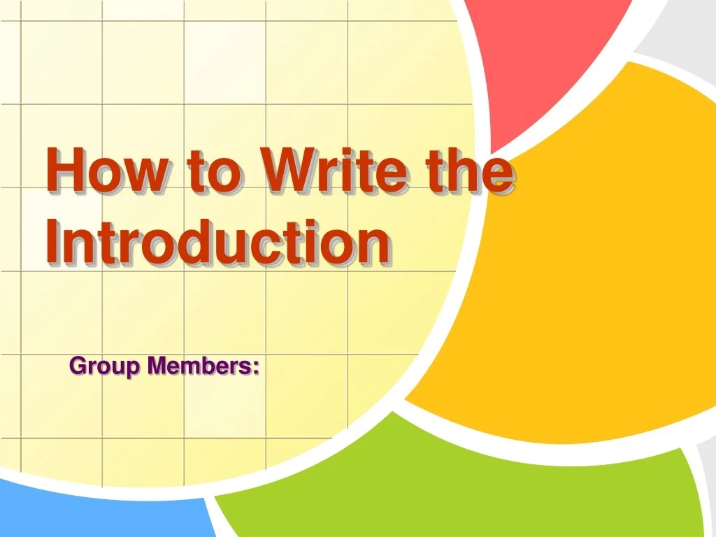 PPT - Mastering the Art of Writing Introductions PowerPoint ...