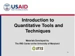 PPT - Introduction to Quantitative Techniques PowerPoint Presentation ...