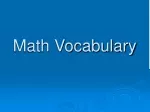 PPT - Math Vocabulary PowerPoint Presentation, free download - ID:9667825