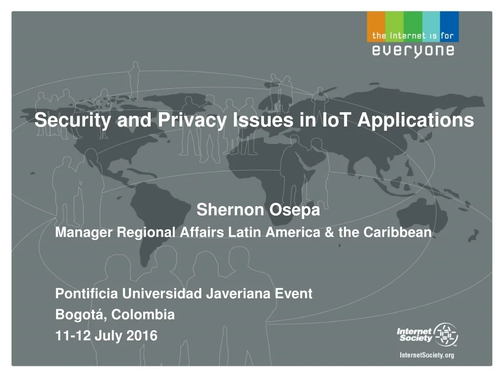 PPT - Security and Privacy Issues in IoT Applications PowerPoint ...