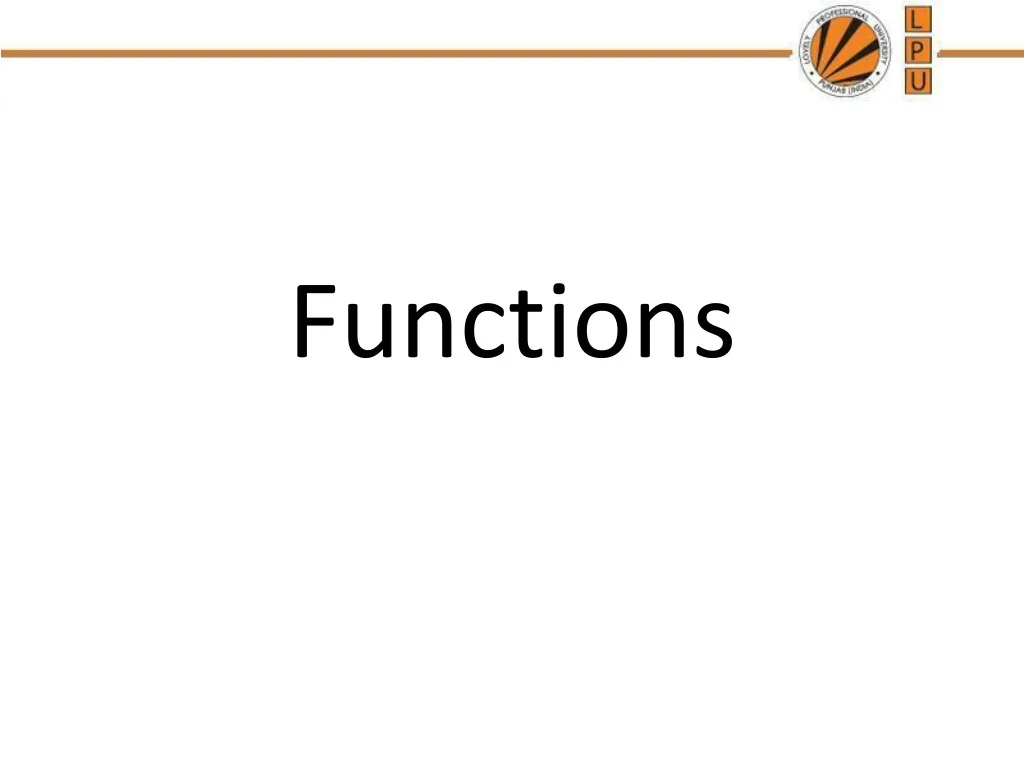 PPT - Functions in C++ Programming PowerPoint Presentation, free ...