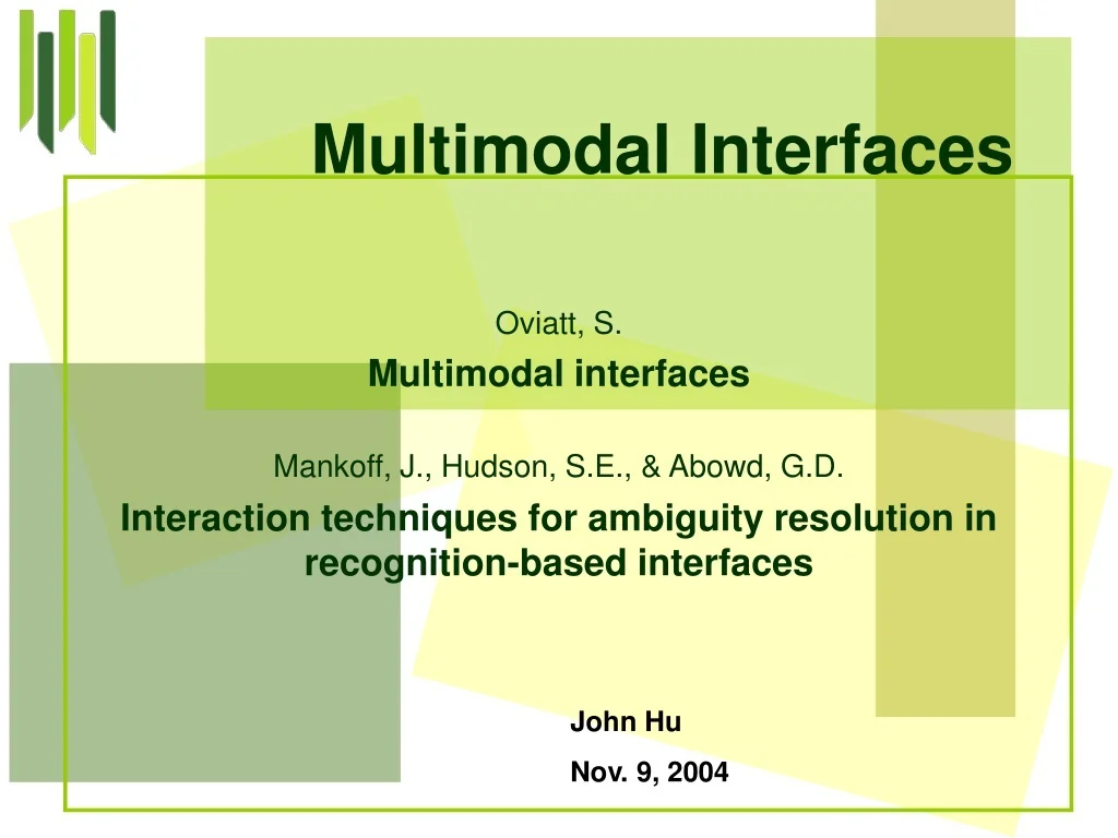 PPT - Multimodal Interfaces PowerPoint Presentation, free download - ID ...