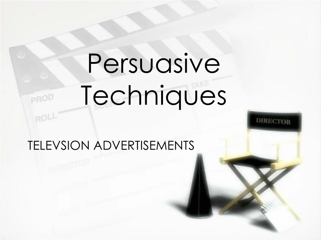 PPT - Persuasive Techniques PowerPoint Presentation, free download - ID ...