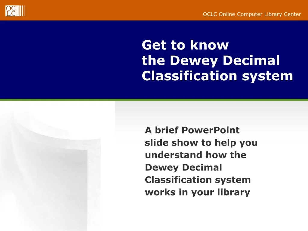 PPT - Discover Dewey Decimal Classification System PowerPoint ...