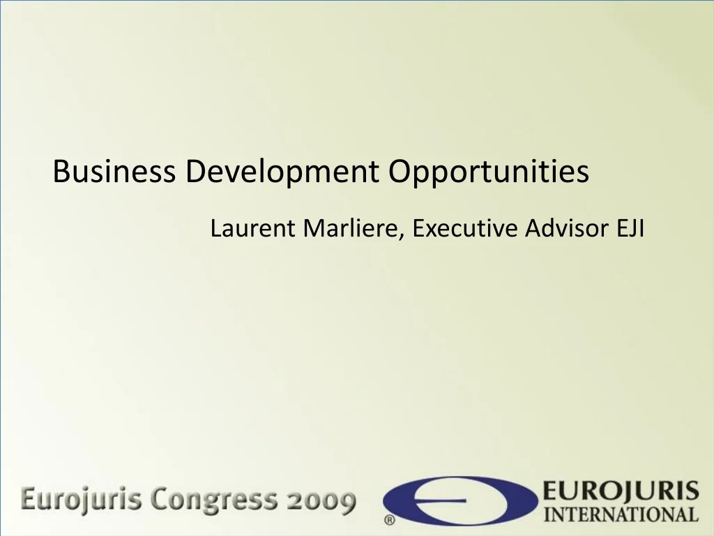 PPT - Business Development Opportunities PowerPoint Presentation, free ...