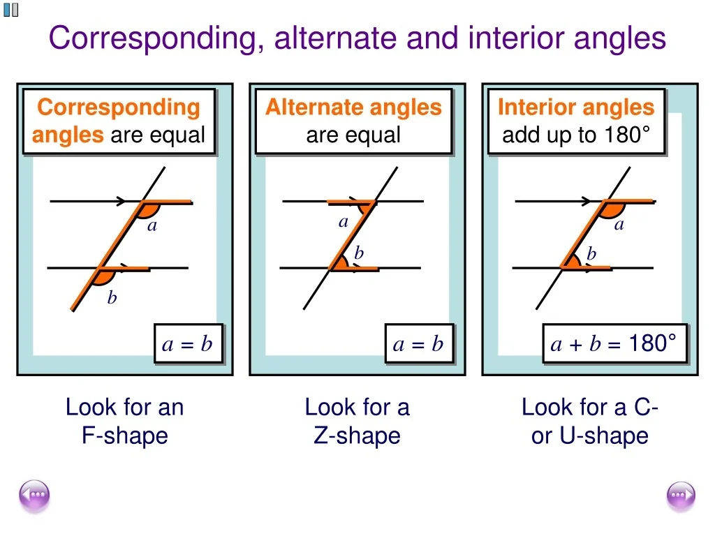 PPT - Corresponding, alternate and interior angles PowerPoint ...