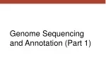 PPT - Whole Genome Sequencing, Assembly and Annotation PowerPoint ...