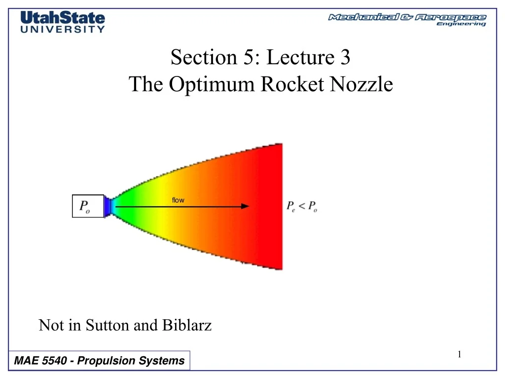 PPT - Optimum Rocket Nozzle Design: Calculations and Applications ...