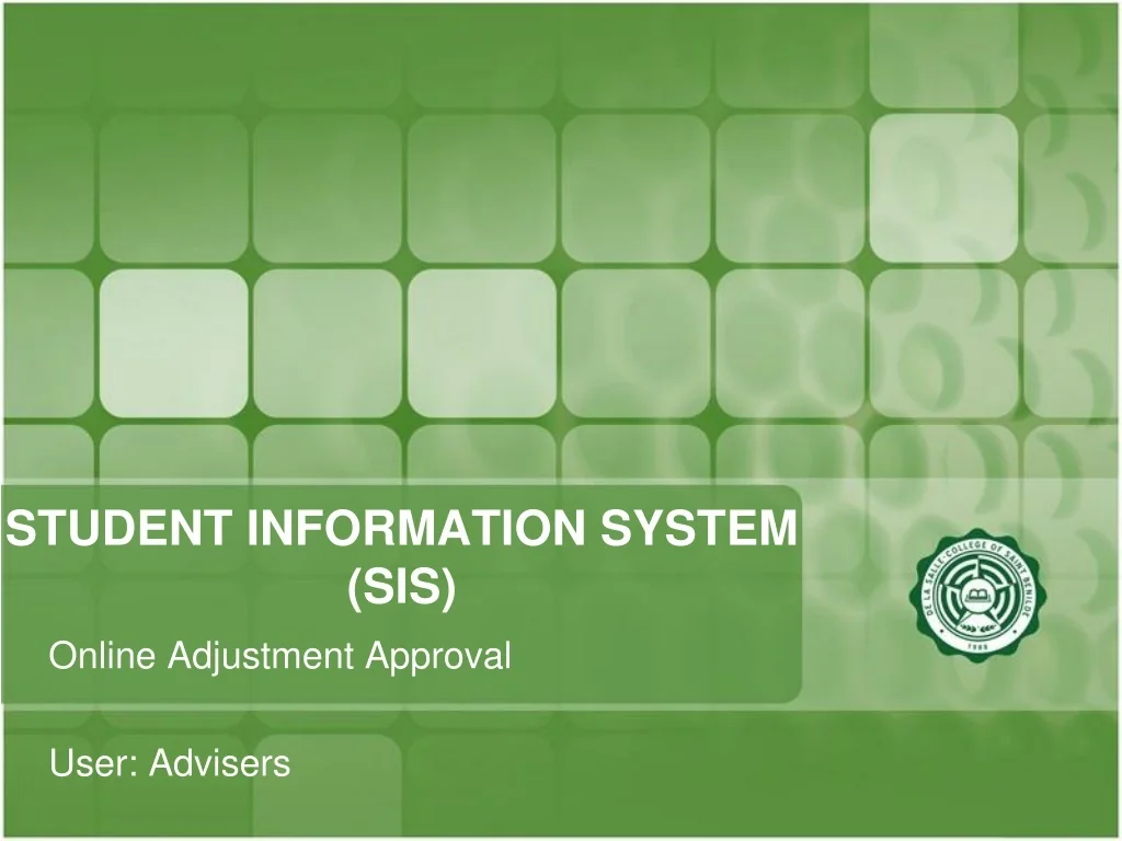 PPT - Online Student Information System Adjustment Approval Guide ...