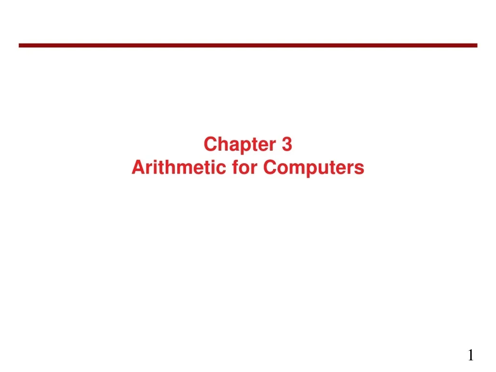 PPT - Arithmetic for Computers PowerPoint Presentation, free download ...