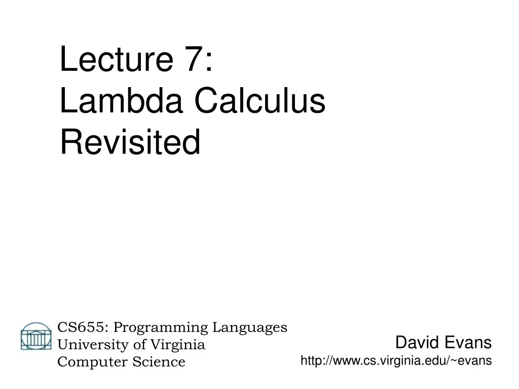PPT - Lambda Calculus: Understanding Symbol Manipulation and ...