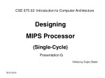 PPT - A single-cycle MIPS processor PowerPoint Presentation, free download - ID:5513418
