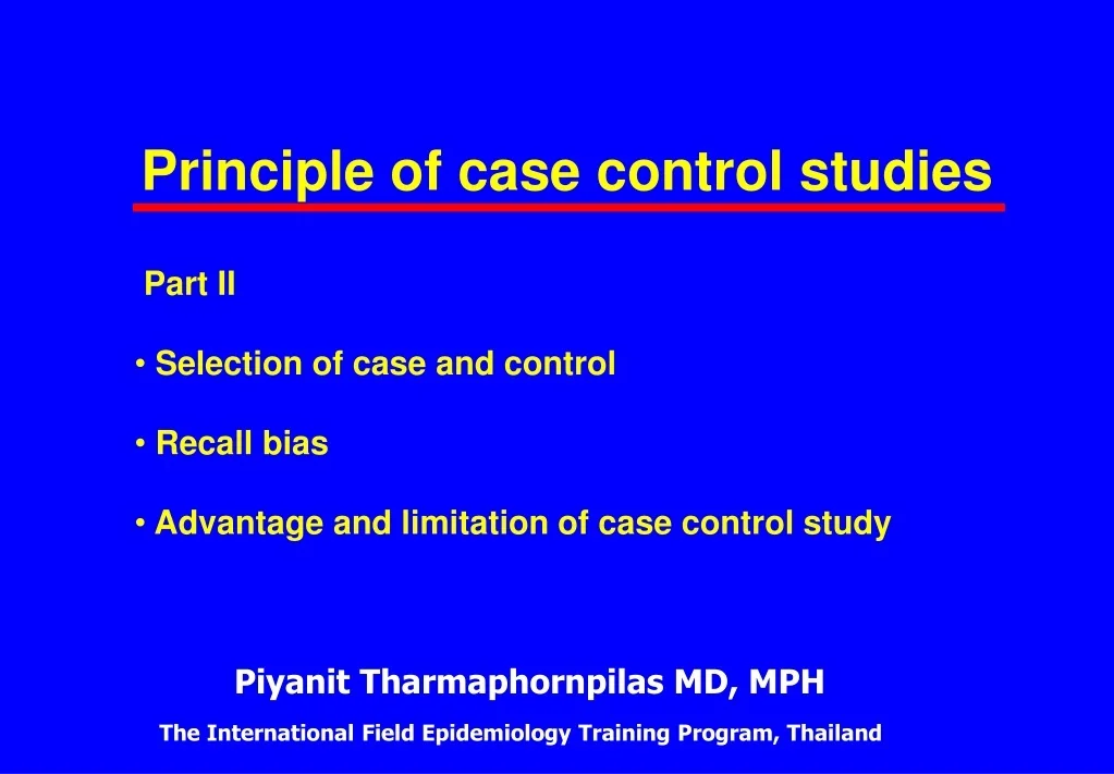 PPT - Principle of case control studies PowerPoint Presentation, free ...