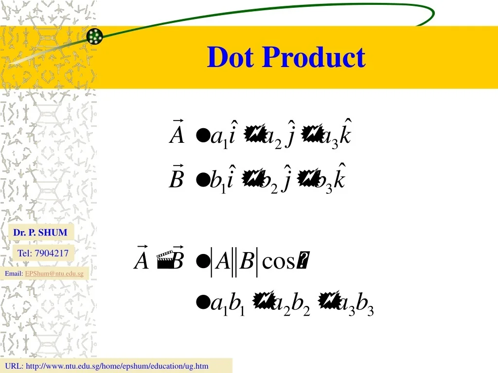 PPT - Dot Product PowerPoint Presentation, free download - ID:9691099