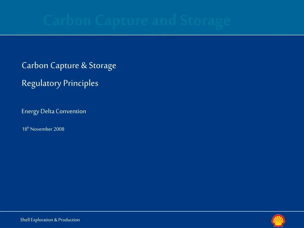 PPT - Key Regulatory Principles for Carbon Capture and Storage ...