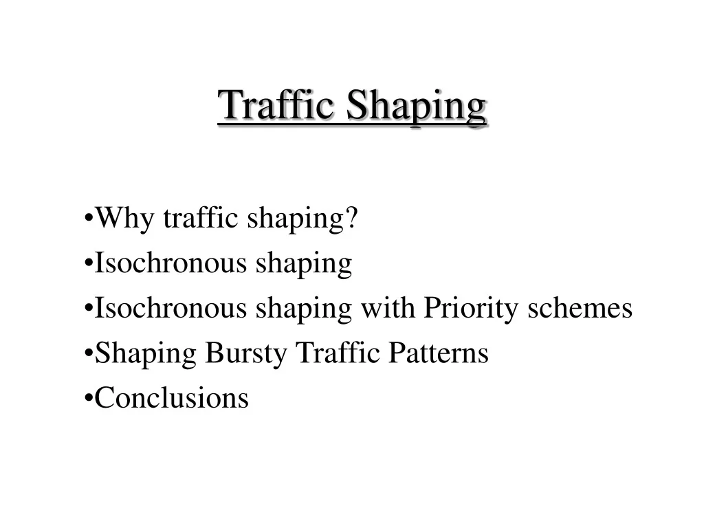 PPT - Efficient Traffic Shaping for Network Optimization PowerPoint ...