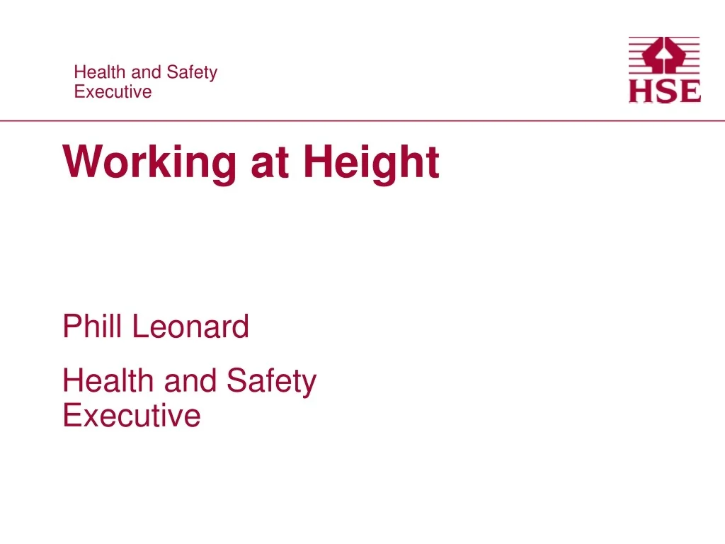 PPT - Working at Height PowerPoint Presentation, free download - ID:9693061