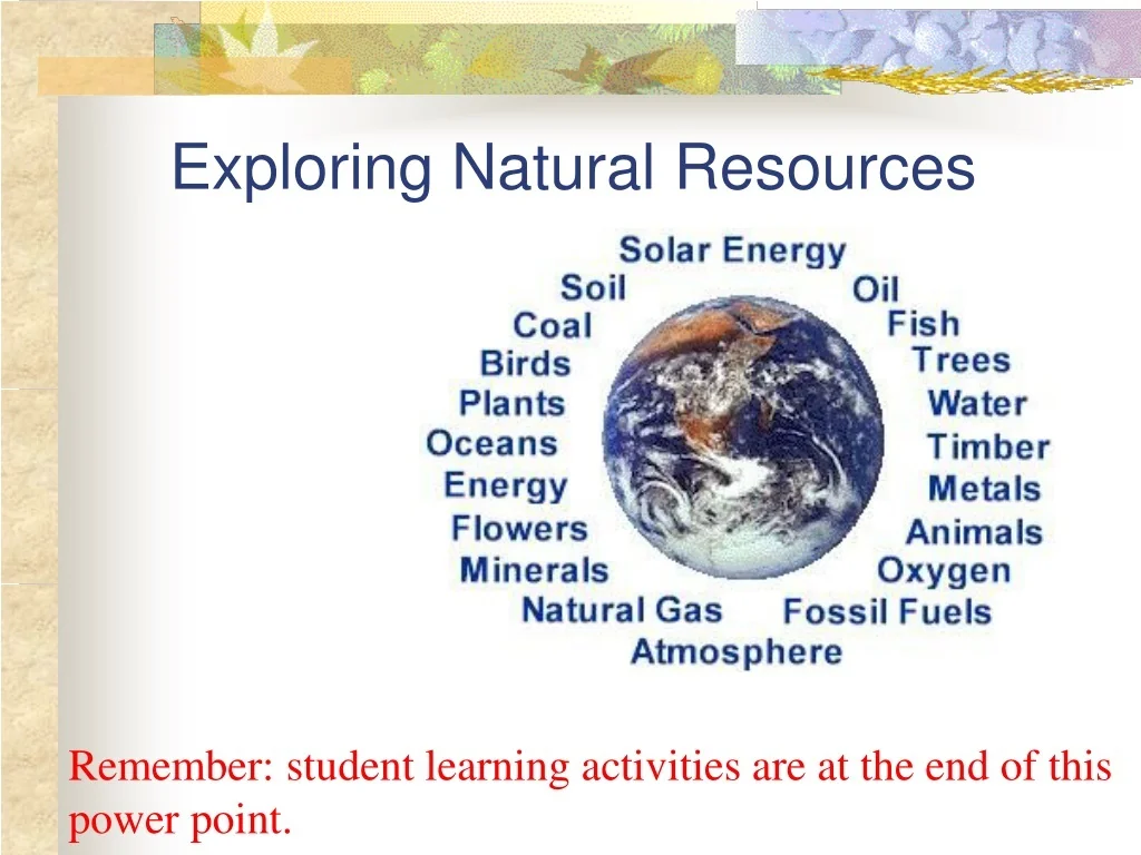 PPT - Natural Resources for the Future Generation PowerPoint ...