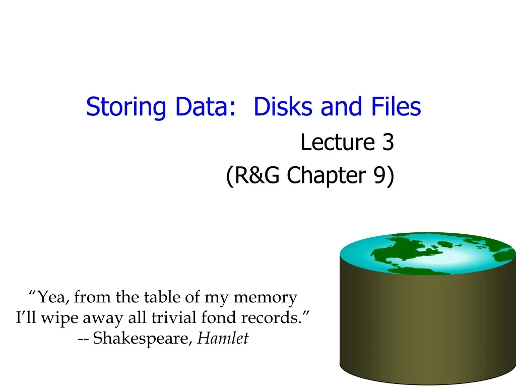 PPT - Storing Data: Disks and Files PowerPoint Presentation, free ...