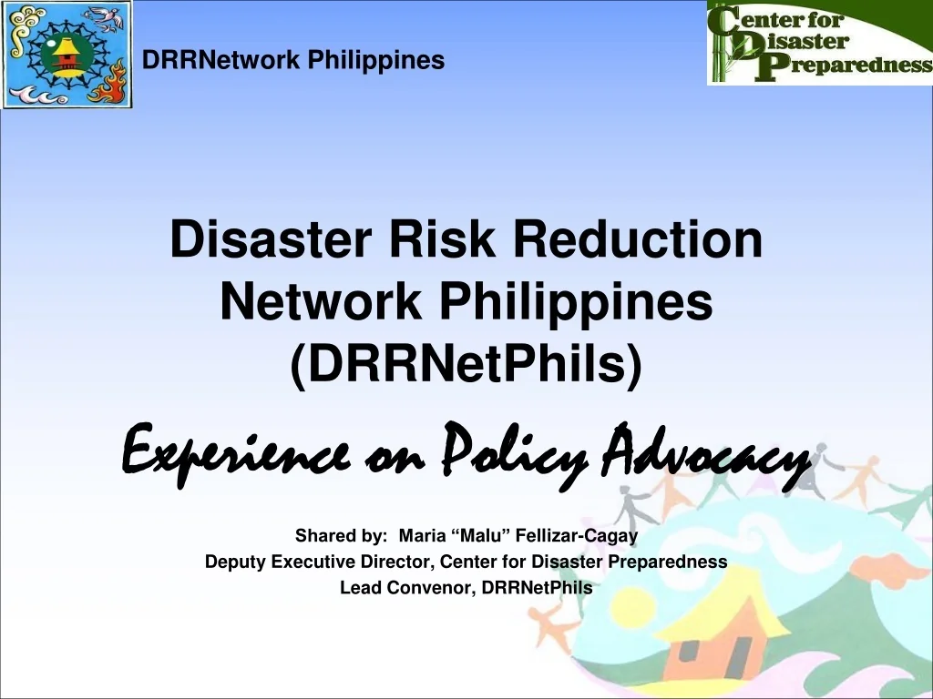 PPT - Disaster Risk Reduction Network Philippines: Policy Advocacy ...