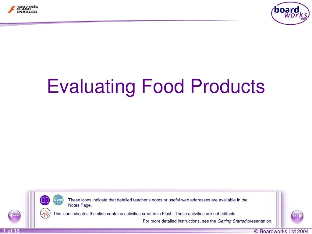PPT - Evaluating Food Products: Sensory Testing and Analysis PowerPoint ...