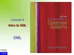 PPT - Lecture 2 Intro to SQL PowerPoint Presentation, free download ...