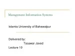 PPT - Management Information Systems Chapter One PowerPoint ...